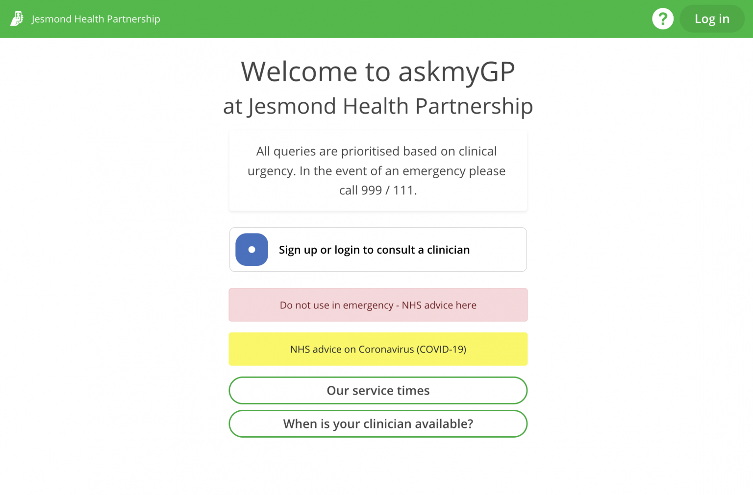 askmyGP: Sending a request on a computer – Jesmond Health Partnership