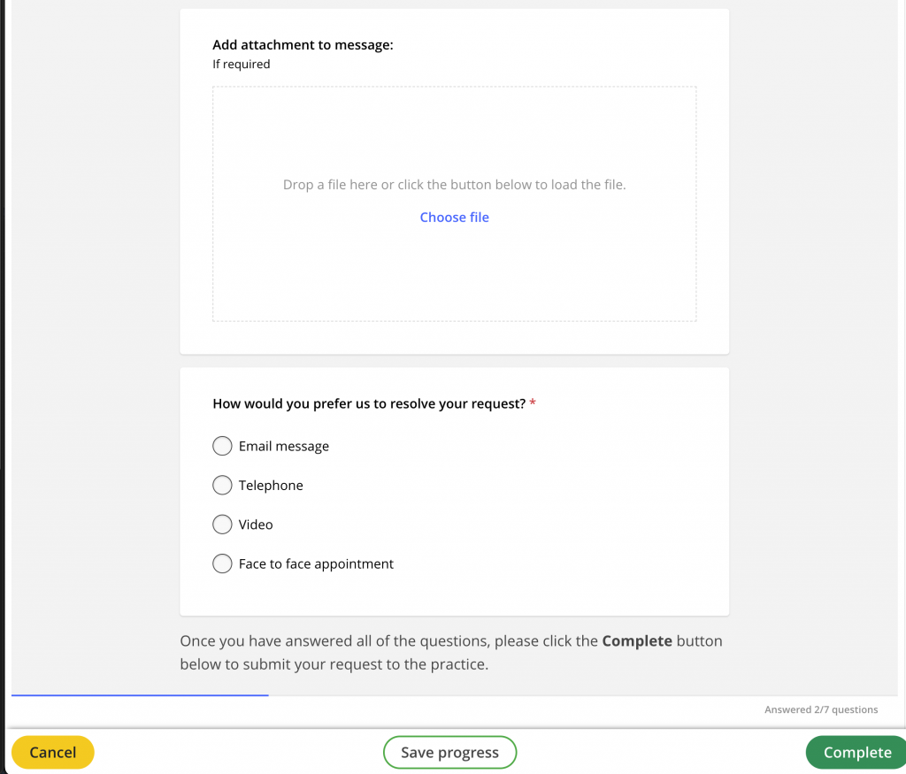 askmyGP: Sending a request on a computer – Jesmond Health Partnership